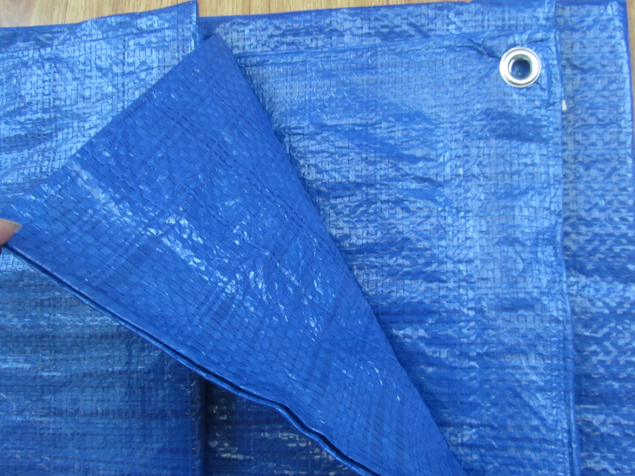 55gsm blue color waterproof woven fabric PE tarpaulin poly tarp